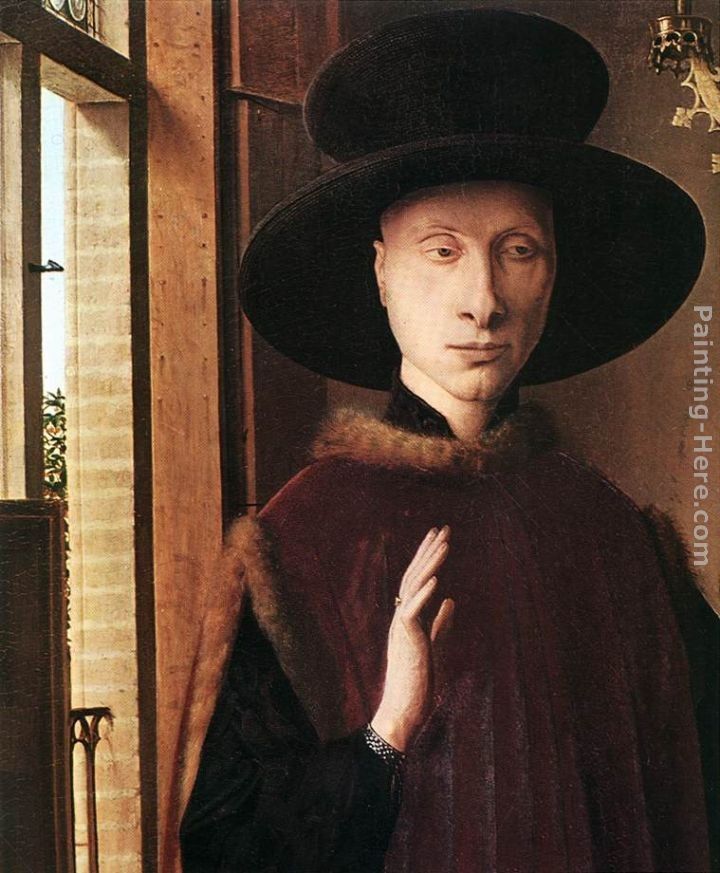 Jan van Eyck Portrait of Giovanni Arnolfini and his Wife [detail 1 ...